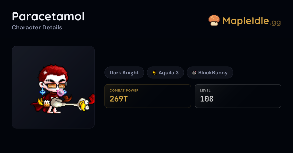 Paracetamol - MapleStory Idle RPG - MapleIdle.gg