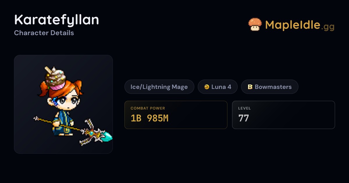 Karatefyllan - MapleStory Idle RPG - MapleIdle.gg